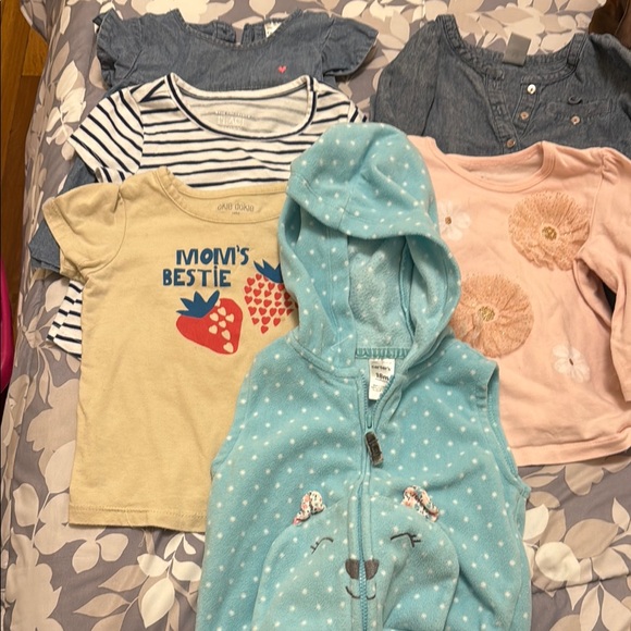 Carter's | Shirts & Tops | 8 Mo Clothing Bundle With Blue Vest And ...
